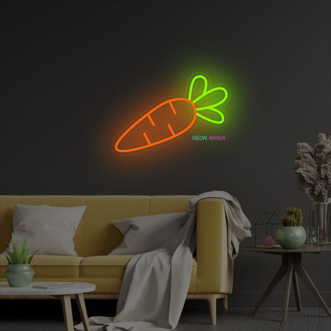 Carrot Neon Sign Vegetable Neon Light for Kitchen Decor | Etsy