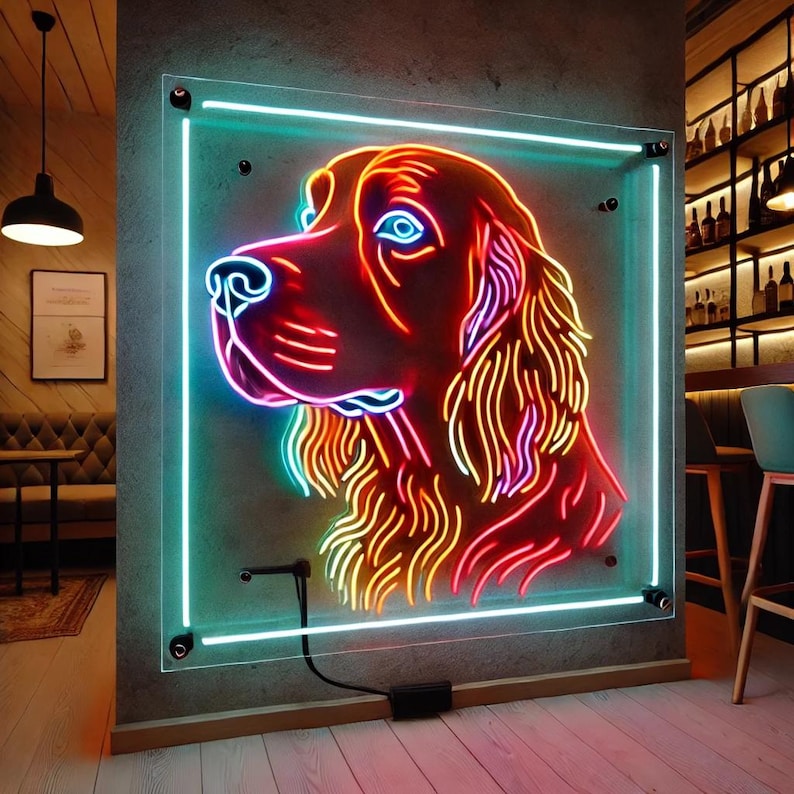 Dog Led Neon Sign. English Bulldog, Shar Pei, Labrador Retriever ...