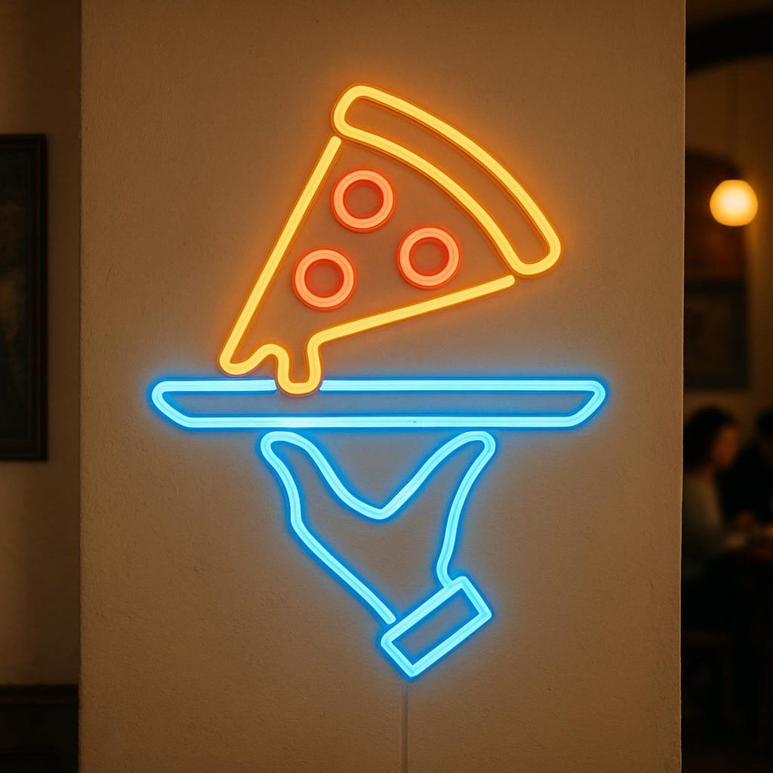 Pizza Neon Sign. Pizzeria Light. Restaurant Led Sign. Gift Idea Chef ...