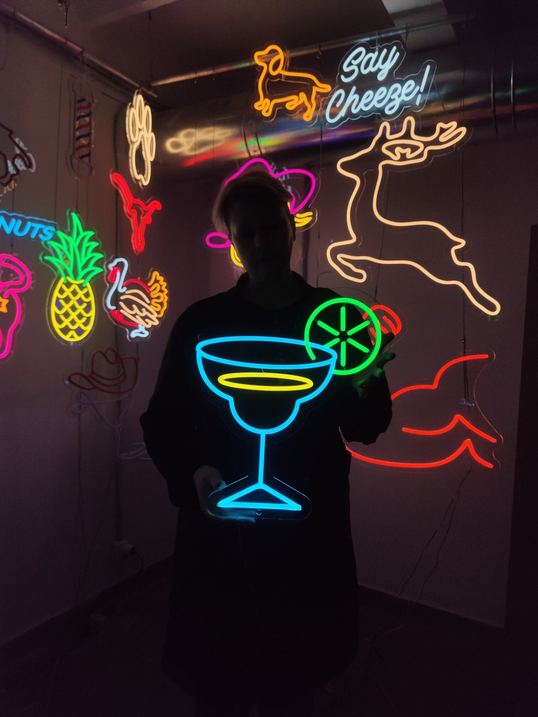 Cocktail Margarita Neon Sign, Bar Neon Light, Party Led Sign, Liquor ...