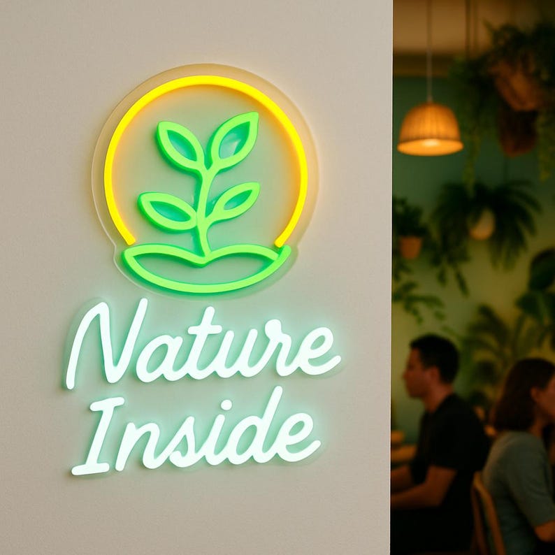 Florarium Creation Studio Neon Sign. Ornamental Plants Light Stores ...