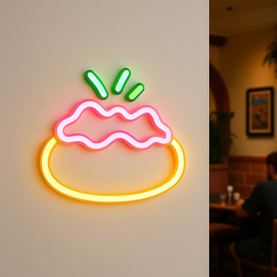 Baked Potato Neon Sign. Steakhouse Light. Restaurant Led Sign. Gift ...