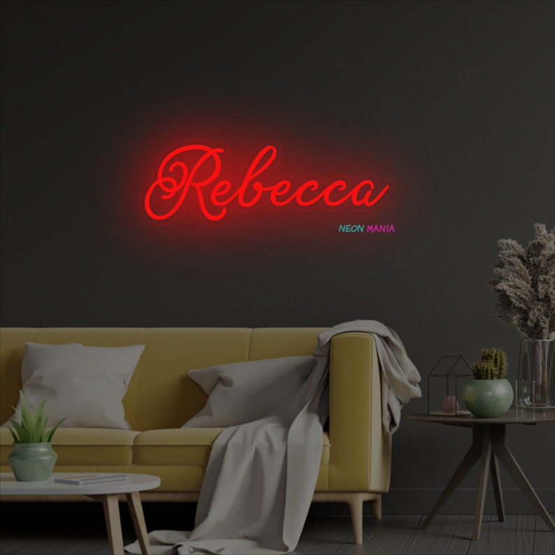 Rebecca Neon Sign Rebecca Led Neon Sign Custom Name Neon - Etsy
