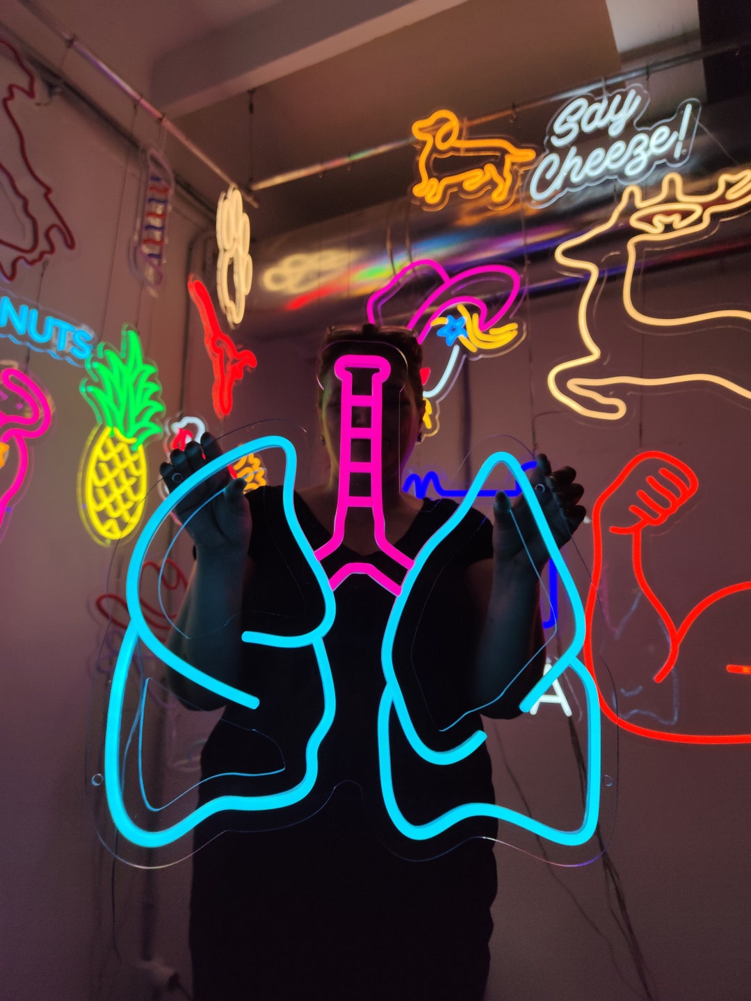 Lungs Neon Sign, Human Lungs Led Sign, Human Organ Decor Led Light ...