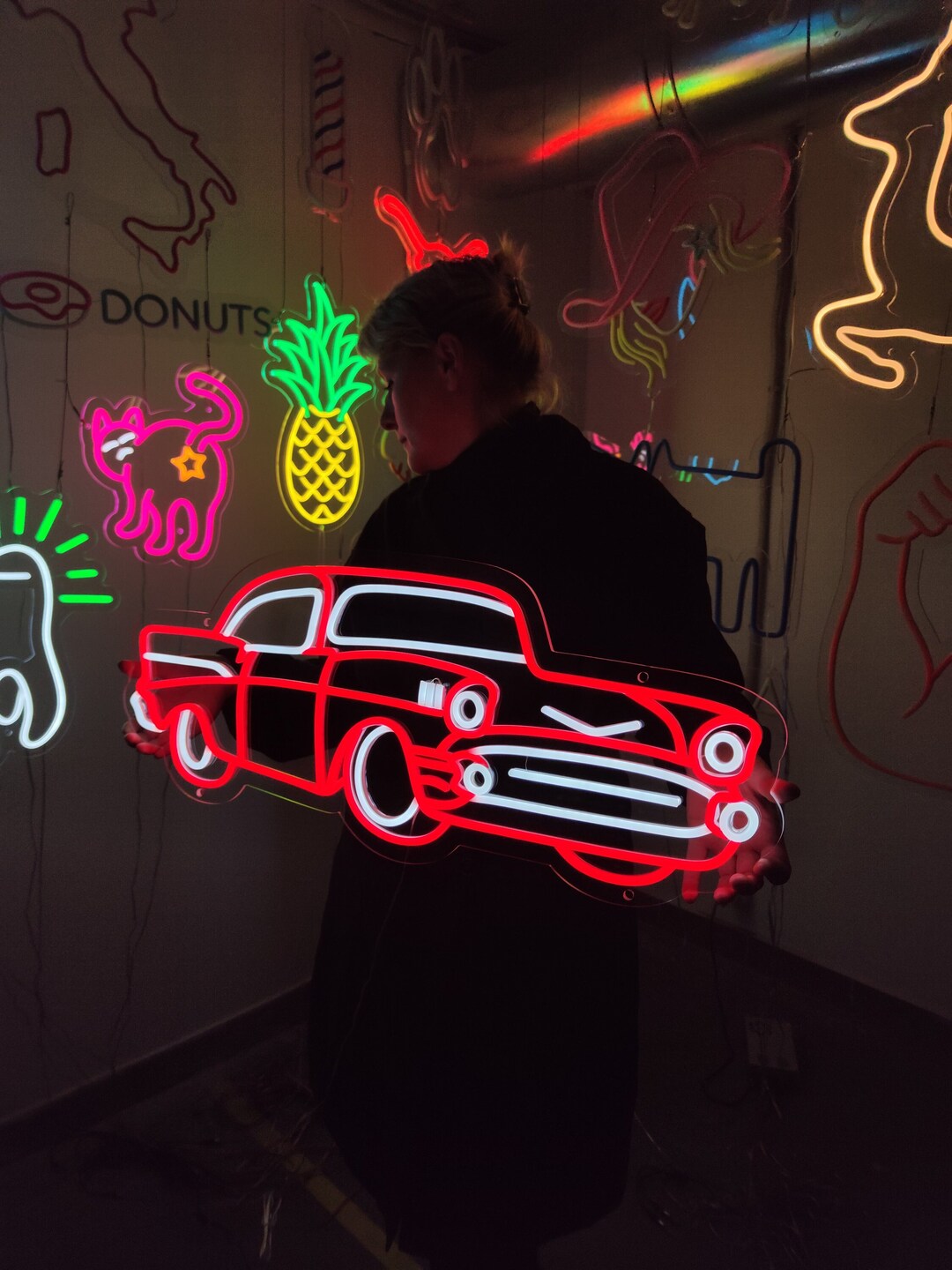 Car Neon Sign, Custom Vintage Car Led Light up for Bedroom Bar Garage ...