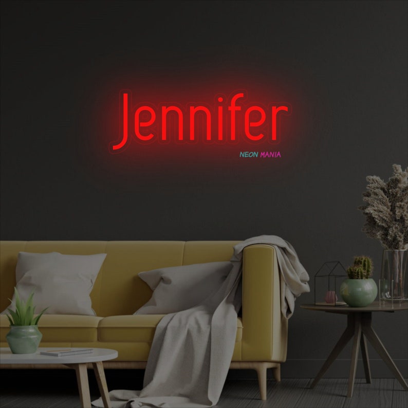 Jennifer Name Neon Sign Jennifer Led Neon Sign Custom Name - Etsy