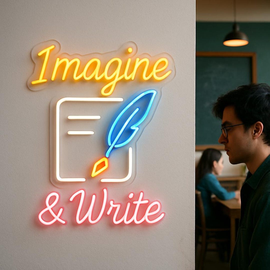 Screenwriters Neon Sign. Screenwriting Studios Light. Paper and Pen Led ...