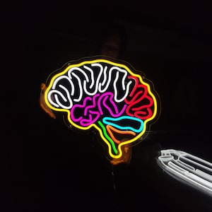 Brain Neon Sign, Human Brain Led Sign, Human Organ Decor Led Light ...