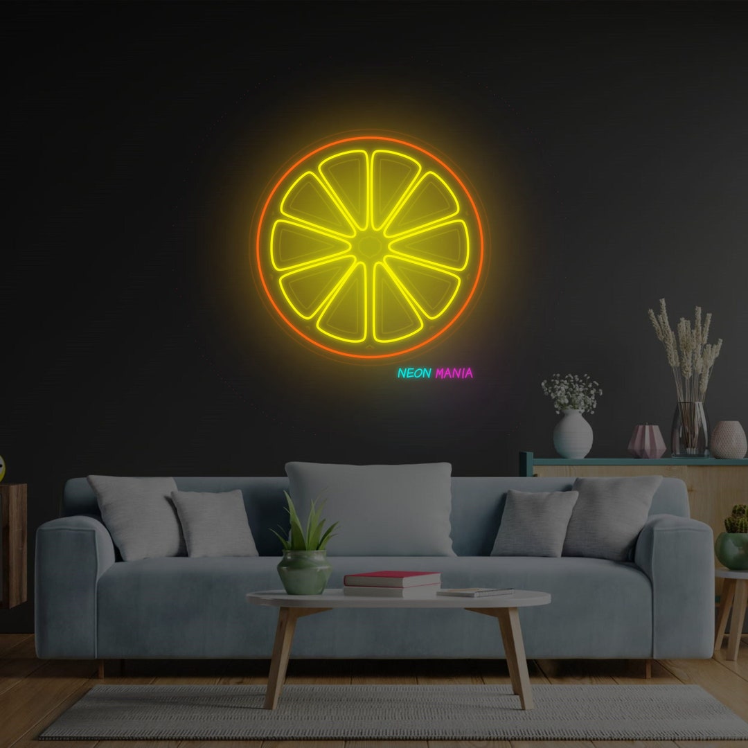 Orange Neon Sign, Lemon Led Sign, Tangerine Neon Light, Custom Fruit ...