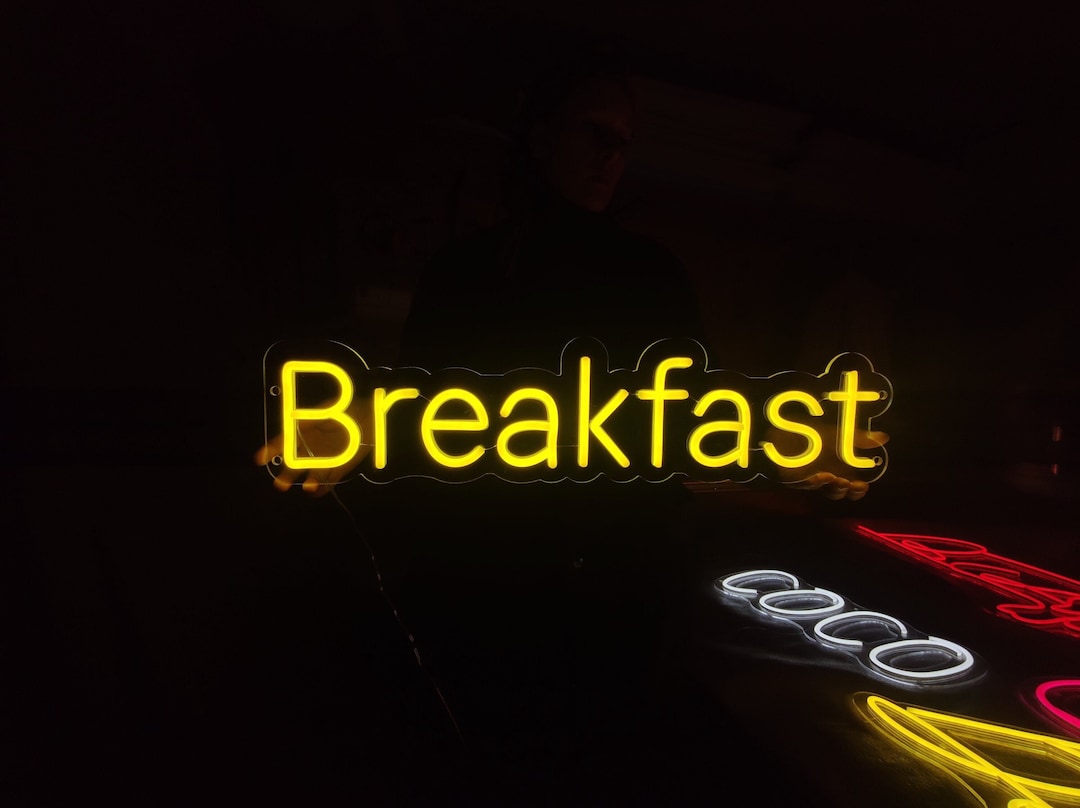 Breakfast Neon Sign, Food Led Sign, Cafe Led Light, Custom Breakfast ...