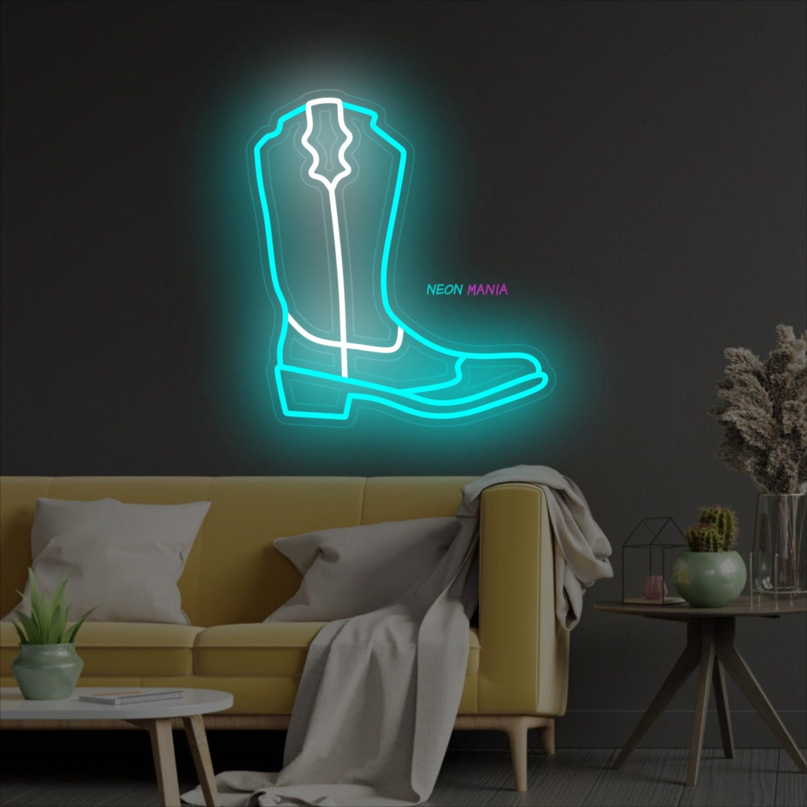 Cowboy Boot Neon Sign Cowboy Shoe Led Sign Western Neon - Etsy