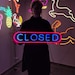 Closed Neon Sign | Flashing On\off Sign | Custom Shop Decor - Etsy