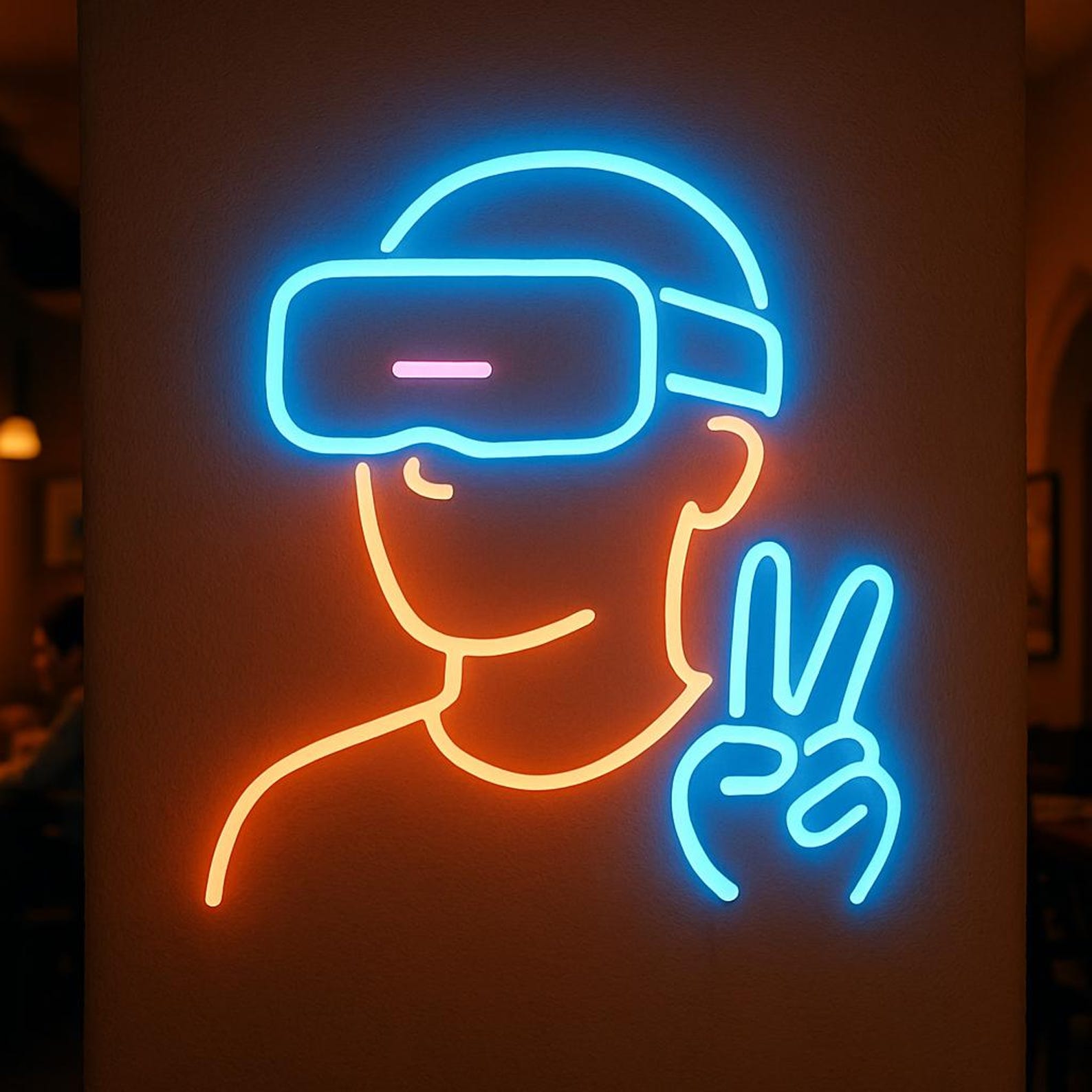 VR Neon Sign: Custom Gamer LED Light, Virtual Reality Decor - Etsy