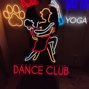 Dancers Neon Sign, Dance Club Neon Light, Ballroom Dancing Led Light ...