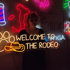 Welcome to the Rodeo Neon Sign, Rodeo Led Sign, Western Decor Neon ...