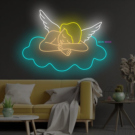 Sleeping Angel Neon Sign Angel Led Sign Christmas Gift Led - Etsy