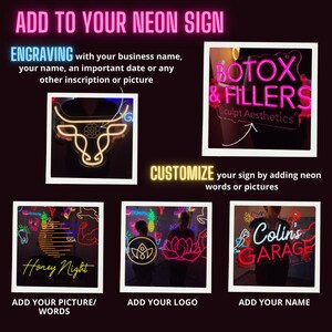 Custom Barbershop LED Neon Sign. Shave and Haircut, Gentlemen’s Club ...