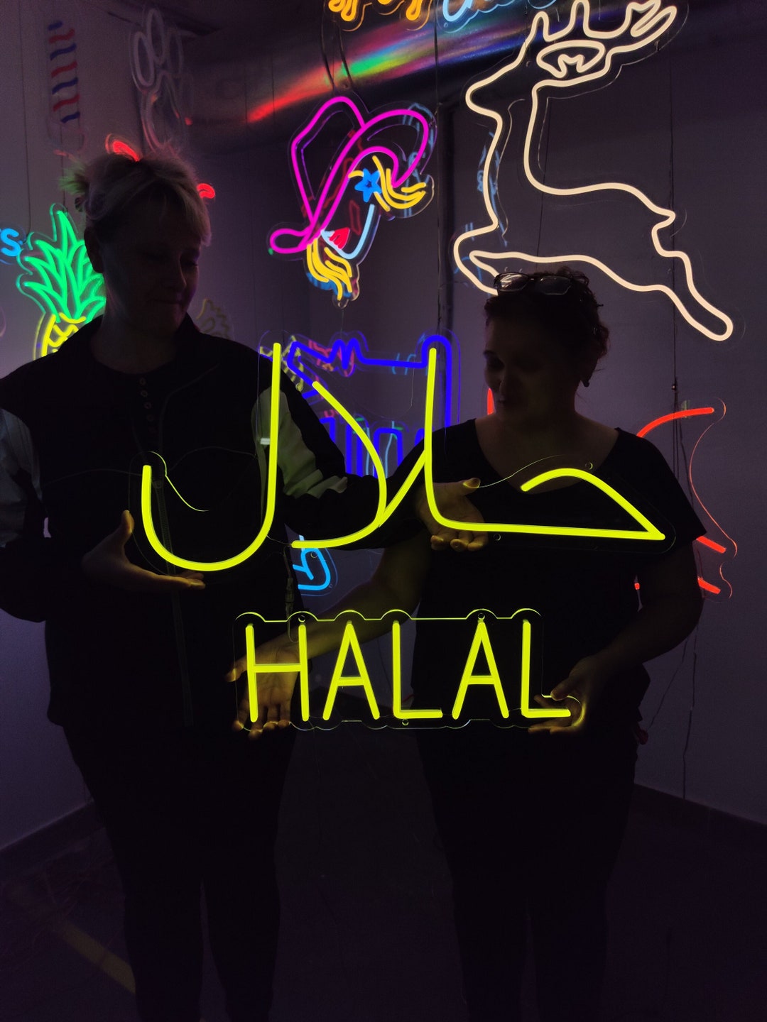 Halal Neon Sign, Halal Food Led Light, Halal Meat Neon Lights, Islam ...