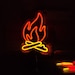 Fire Flame Neon Sign Flame Led Light Sign Custom Fire Room - Etsy