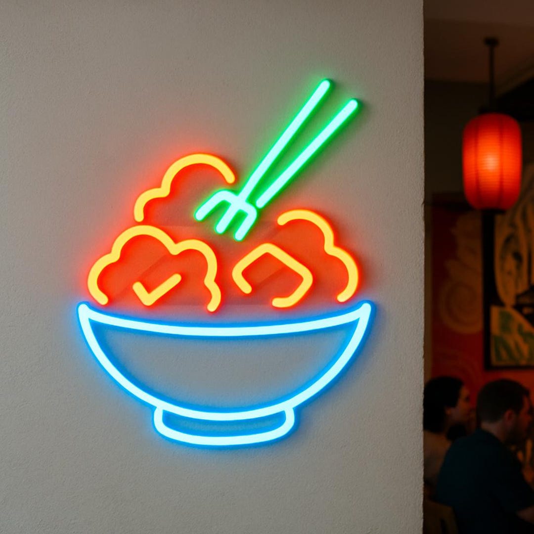 Pork in Sweet and Sour Sauce Neon Sign. Chinese Cuisine Restaurant ...