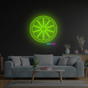 Orange Neon Sign, Lemon Led Sign, Tangerine Neon Light, Custom Fruit ...