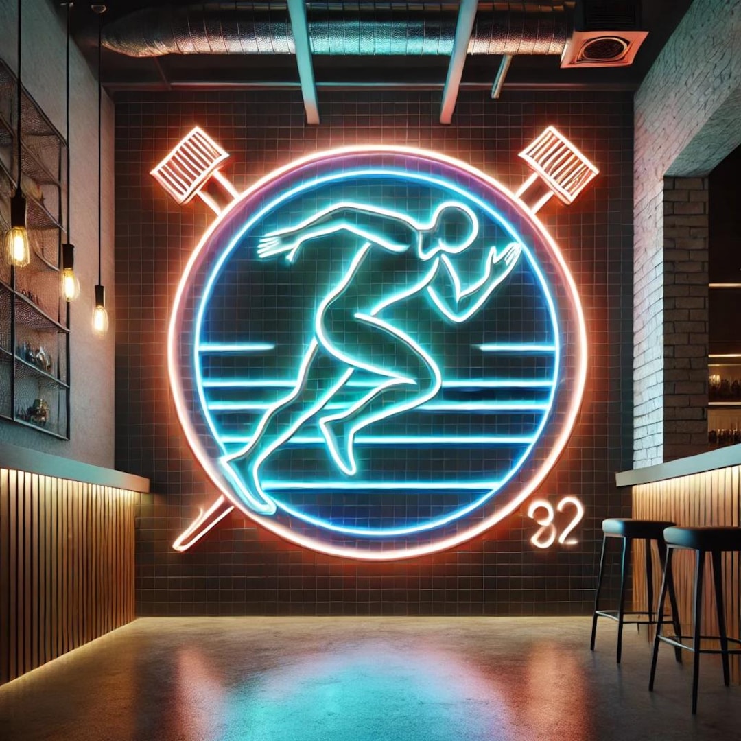 Runner Led Neon Sign. Track and Field Athlete Wall Decor. Sports Decor ...