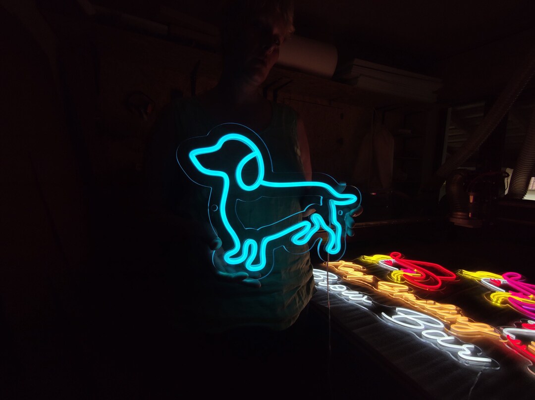 Dachshund Neon Sign, Dog LED Neon, Badger Dog Lights, Animals Led Sign ...