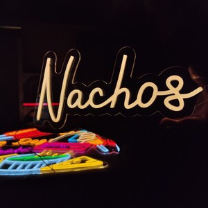 Nachos Neon Sign Nachos Neon Light Mexican Nachos Light - Etsy