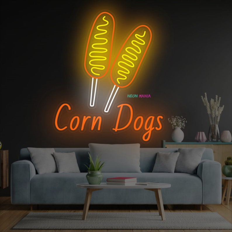 Corn Dogs Neon Sign Fast Food Led Light Food Neon Light for - Etsy