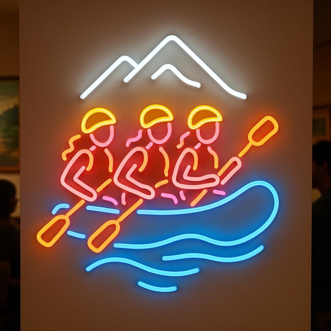 Rafting Neon Sign. Extreme Sport Light. Boat Led Sign. Gift Idea for ...