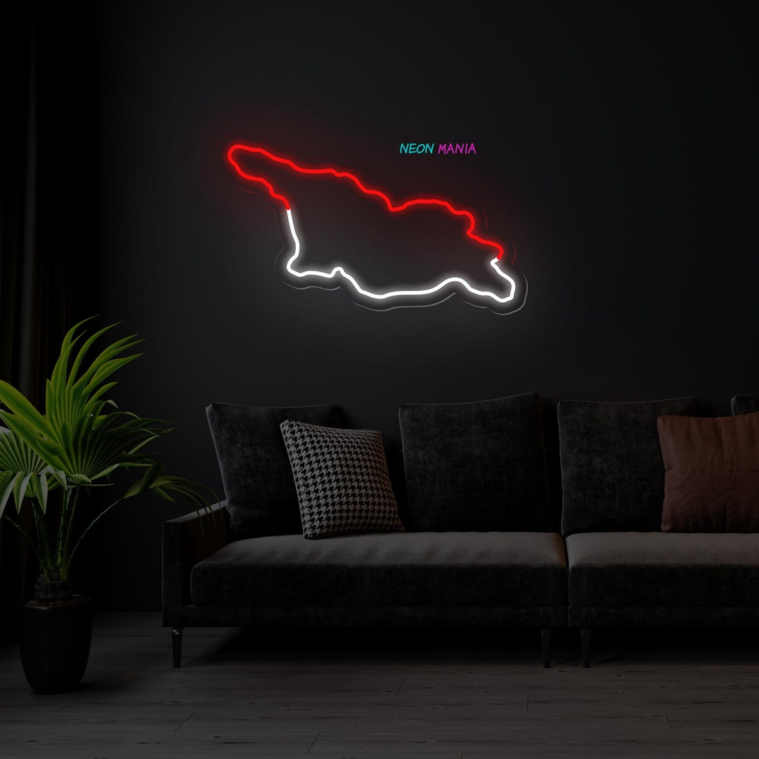 LED Neon Map of Georgia Sign - Perfect Decor for Homes and Souvenir ...