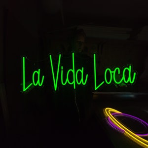 La Vida Loca Neon Sign, La Vida Loca Led Light, Custom Party ...