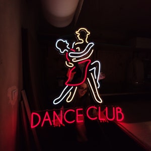 Dancers Neon Sign, Dance Club Neon Light, Ballroom Dancing Led Light ...