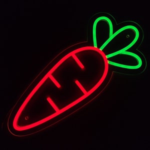 Carrot Neon Sign Vegetable Neon Light for Kitchen Decor - Etsy
