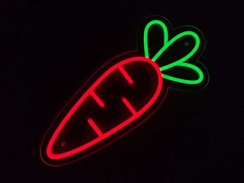 Carrot Neon Sign Vegetable Neon Light for Kitchen Decor - Etsy