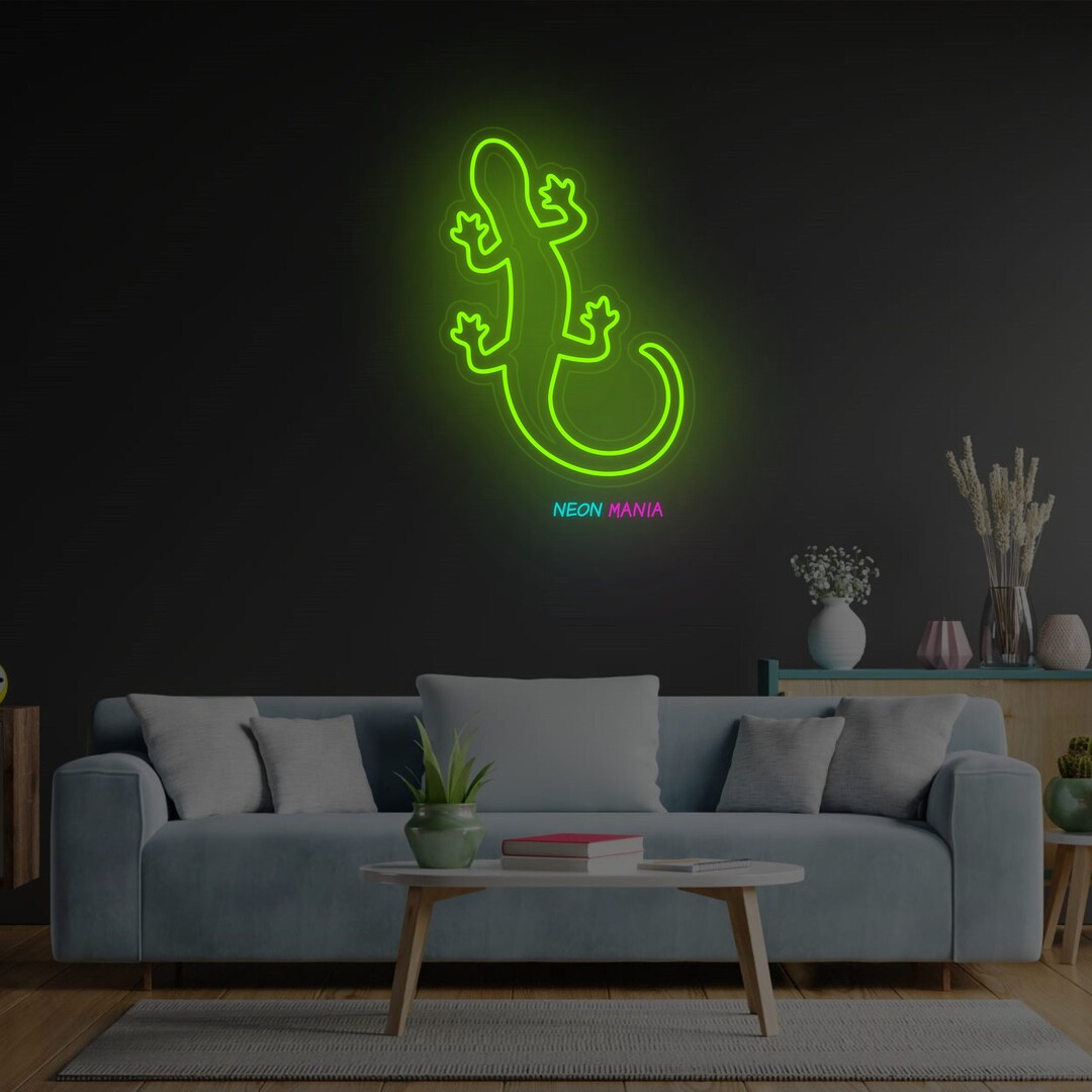 Salamander Neon Sign: Light up Your Room. Animal Led Neon. Gecko Light ...