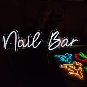 Nail Bar Neon Sign, Nail Salon Led Neon, Beauty Salon Led Lights, Nail ...