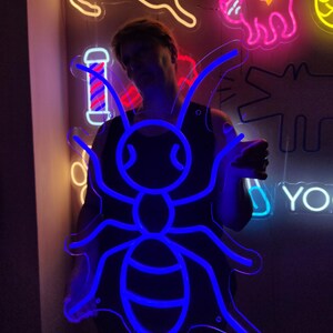 Custom Insects Neon Sign. Butterfly, Ladybug, Bee, Dragonfly, Ant ...
