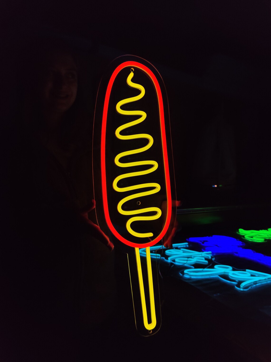 Corn Dog Neon Sign Fast Food Led Light Food Neon Light for - Etsy