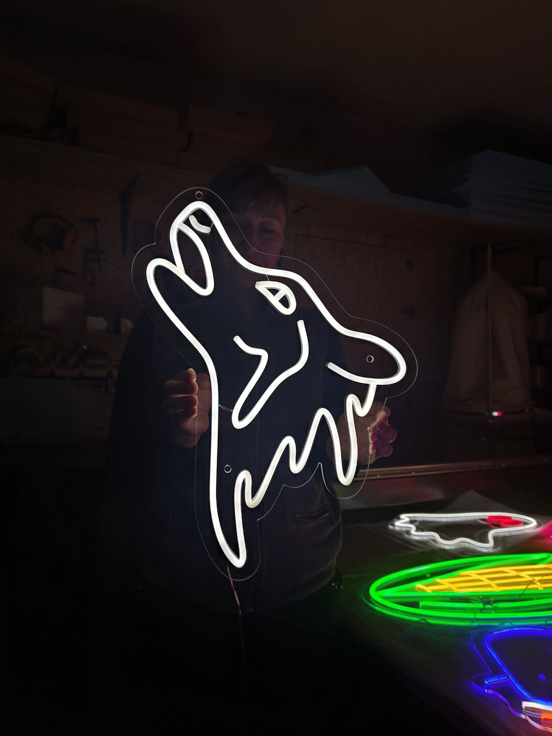 Wolf Neon Sign, Wolf Head Lights, Wild Animal Led Sign, Howling Wolf ...