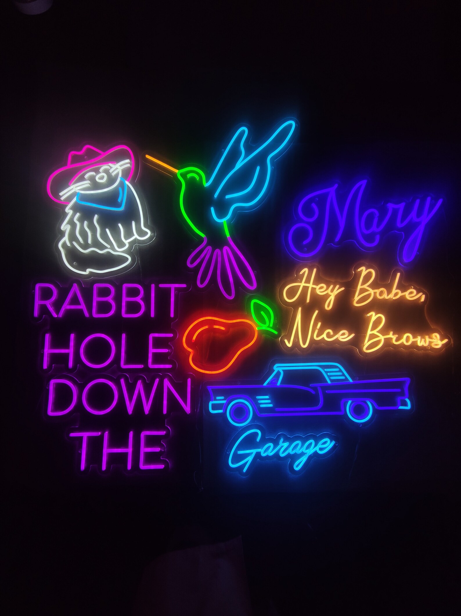 Hummingbird Neon Sign, the Smallest Bird Led Light Sign, Custom Cute ...