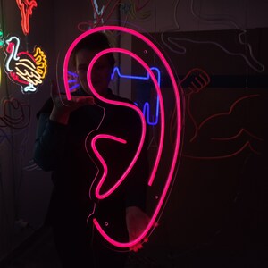 Ear Neon Sign, Human Ear Led Light, Ear Led Neon Sign, Custom Human ...