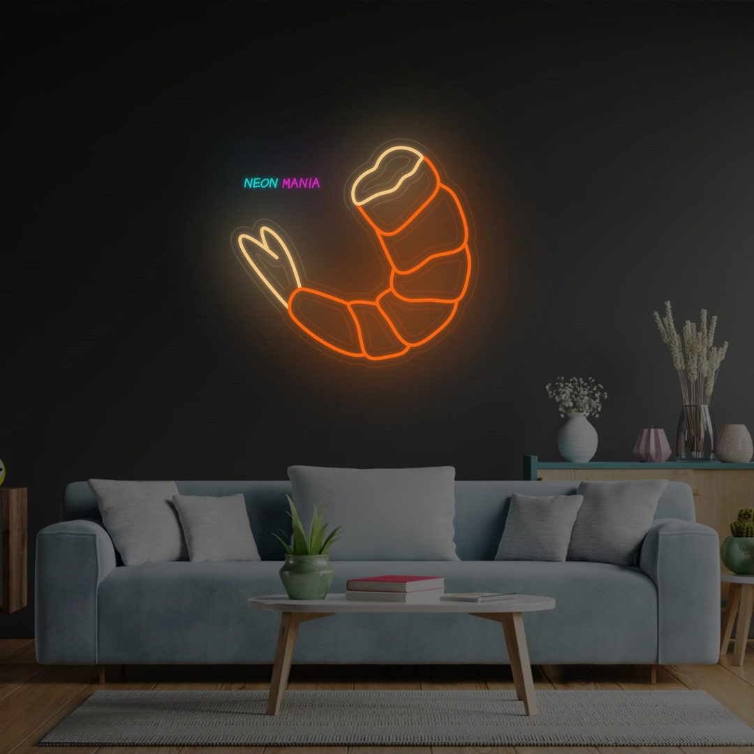 Shrimp Neon Sign: Light up Your Seafood Restaurant - Etsy