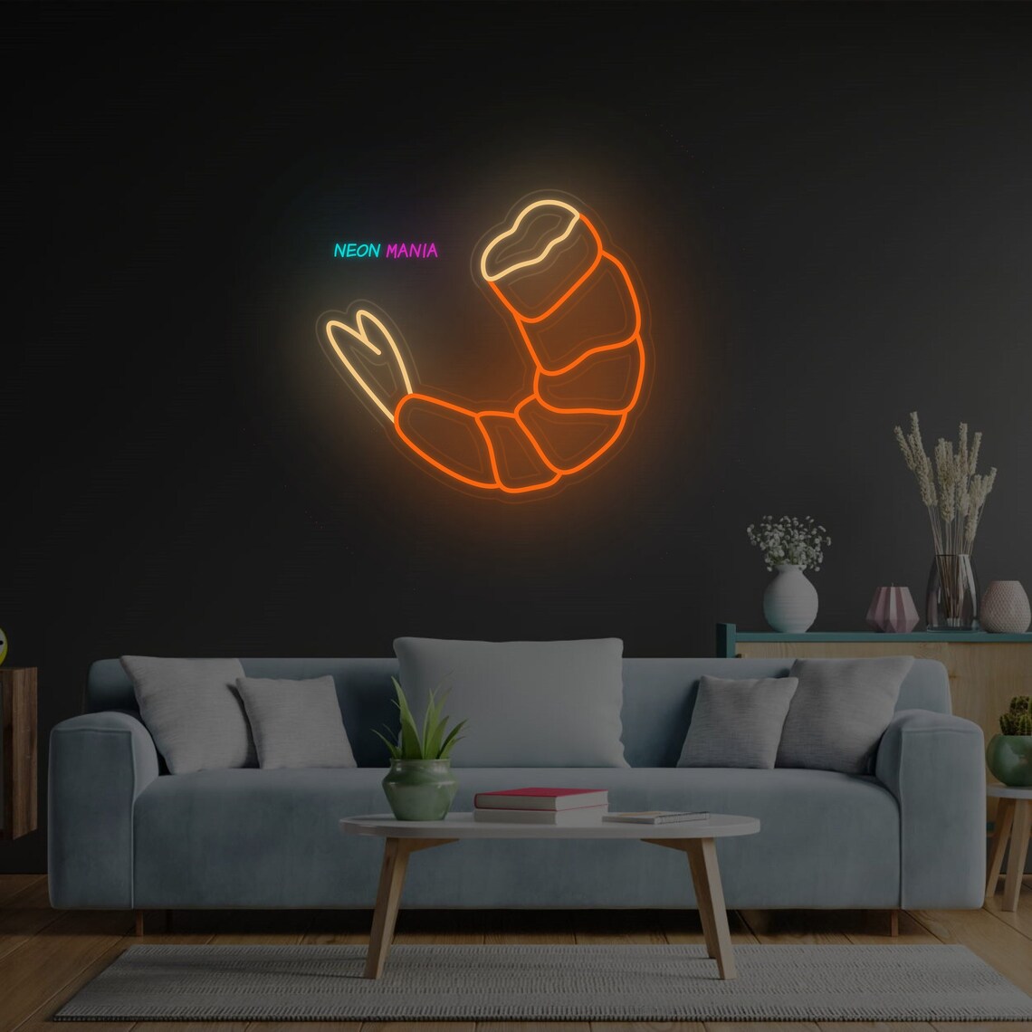 Shrimp Neon Sign: Light up Your Seafood Restaurant - Etsy