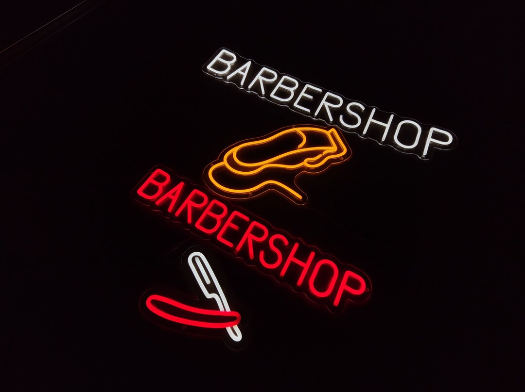 Barbershop Neon Sign, Barbershop Led Neon Sign, Salon Neon Sign, Barber ...