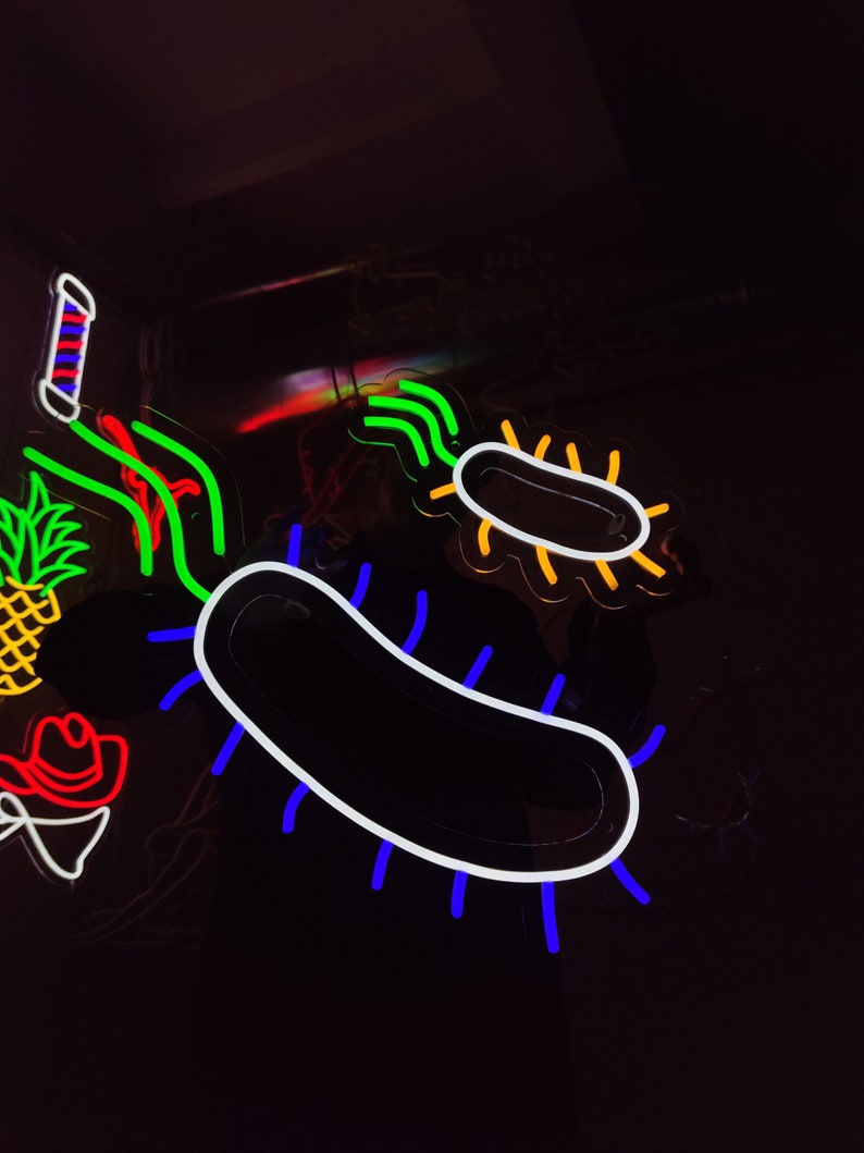 Bacterium Neon Sign, Cell Led Light, Microorganism Led Neon Sign ...