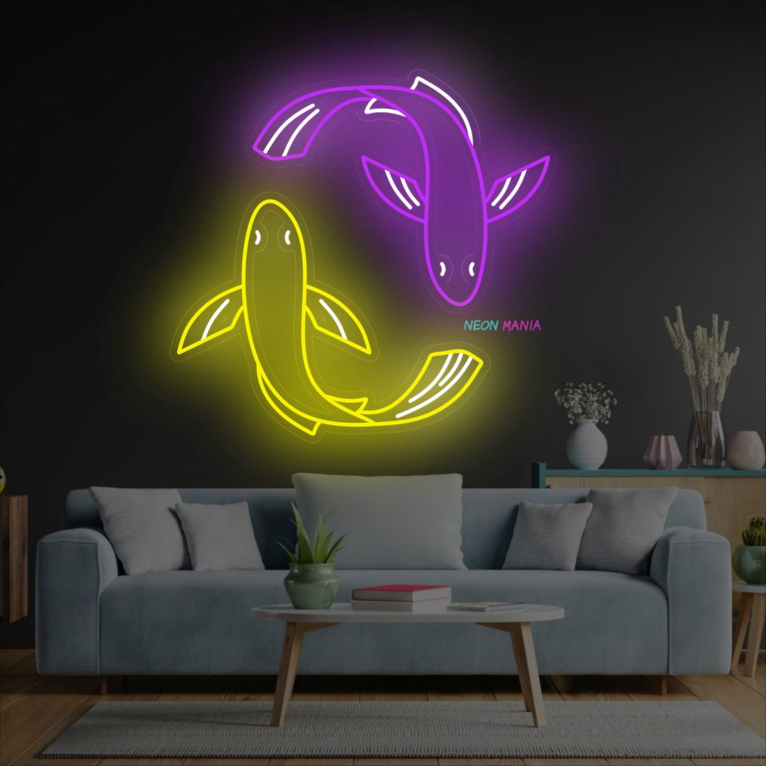 Koi Fish Neon Sign Japanese Fish Led Neon Koi Carp Sign Led - Etsy