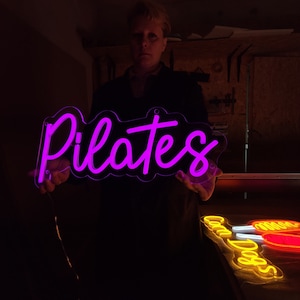 Pilates Neon Sign, Pilates Led Light Sign, Custom Led Neon Decor for ...