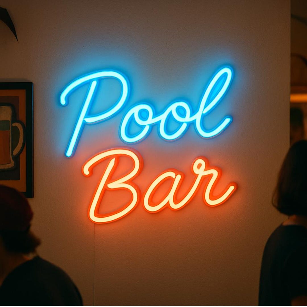 Pool Bar Neon Sign. Bar Light. Summer Pool Bar Led Sign. Party Neon ...