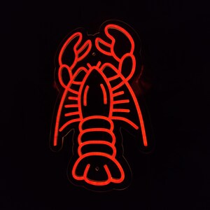 Lobster Neon Sign, Crayfish Lights, Ocean Animals Led Sign, Underwater ...